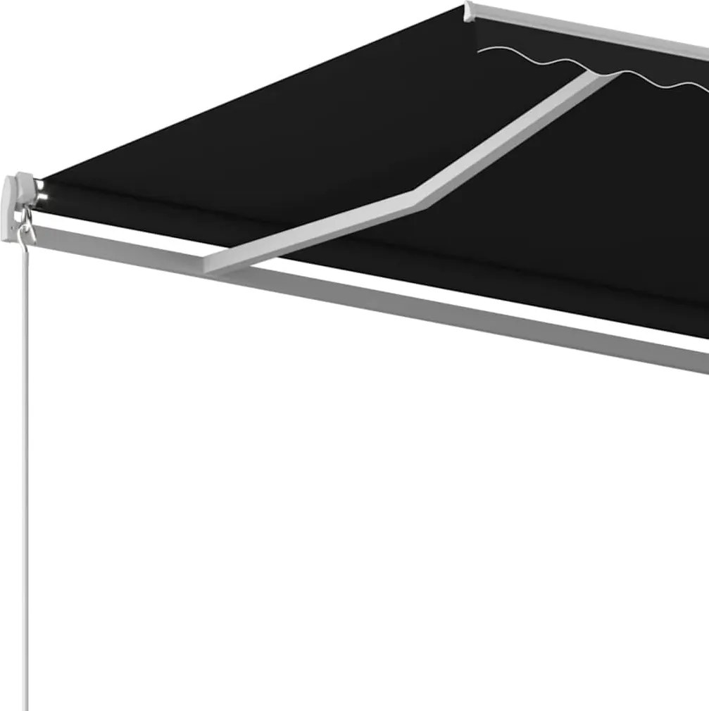 Ručně zatahovací markýza 400 x 350 cm antracitová 3068979