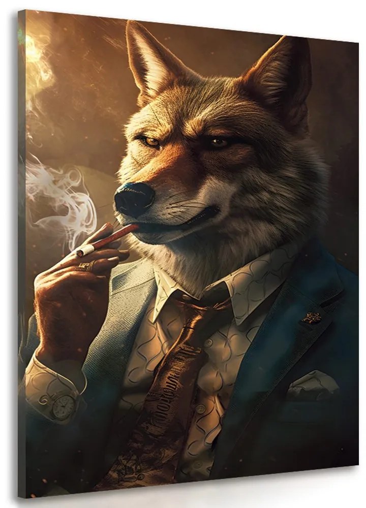 Obraz zvířecí gangster vlk Varianta: 60x90
