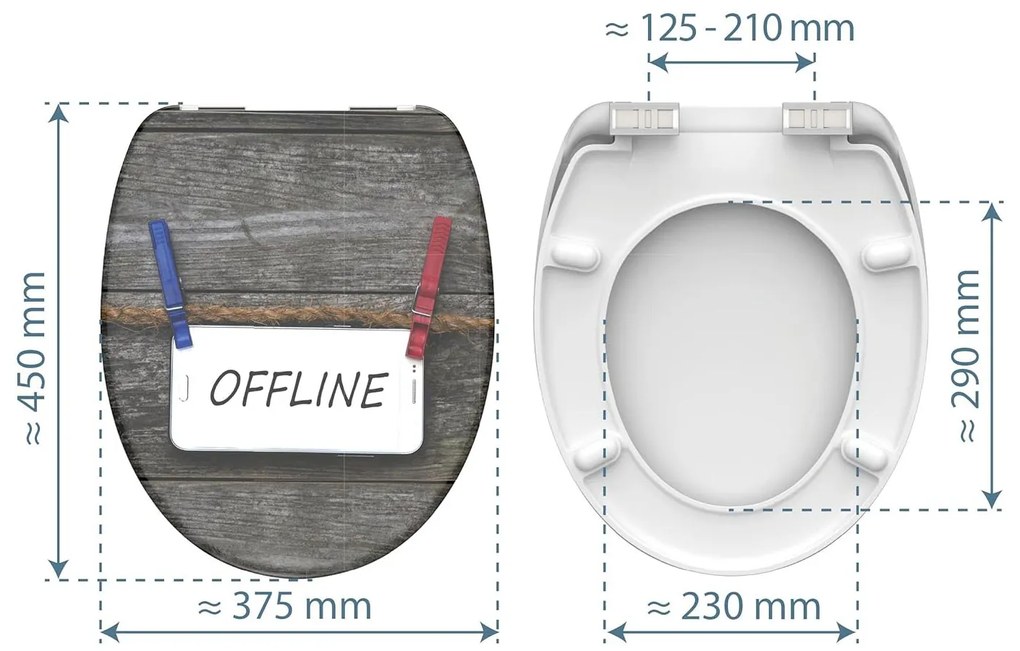 Eisl Sanitär WC prkénko Duroplast Soft Close Offline 82157
