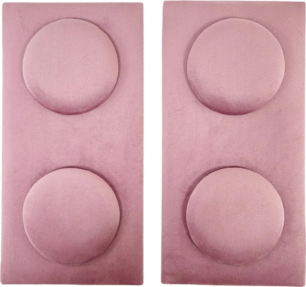 Sinsay - Čalouněné nástěnné panely ve tvaru bloku 2 pack - pastelová růžová