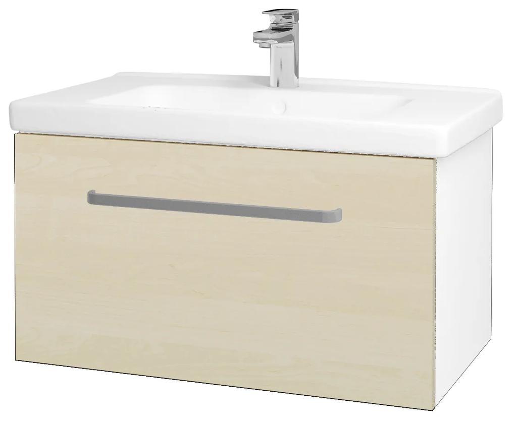 Dřevojas Koupelnová skříň BIG INN SZZ 80 Varianta: M01 Bílá mat / Úchytka T01 / M01 Bílá mat