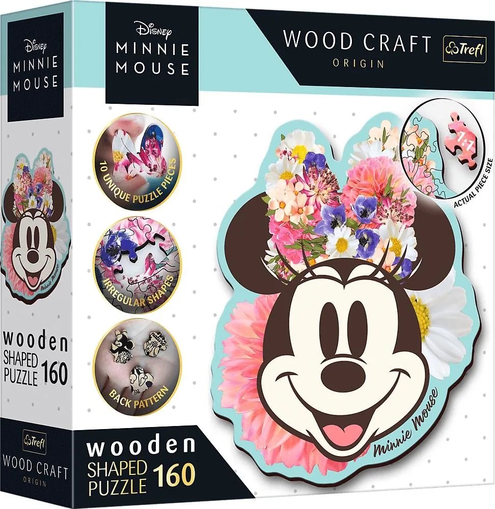 Dřevěné puzzle trefl wood craft origin puzzle stylová minnie 160 dílků