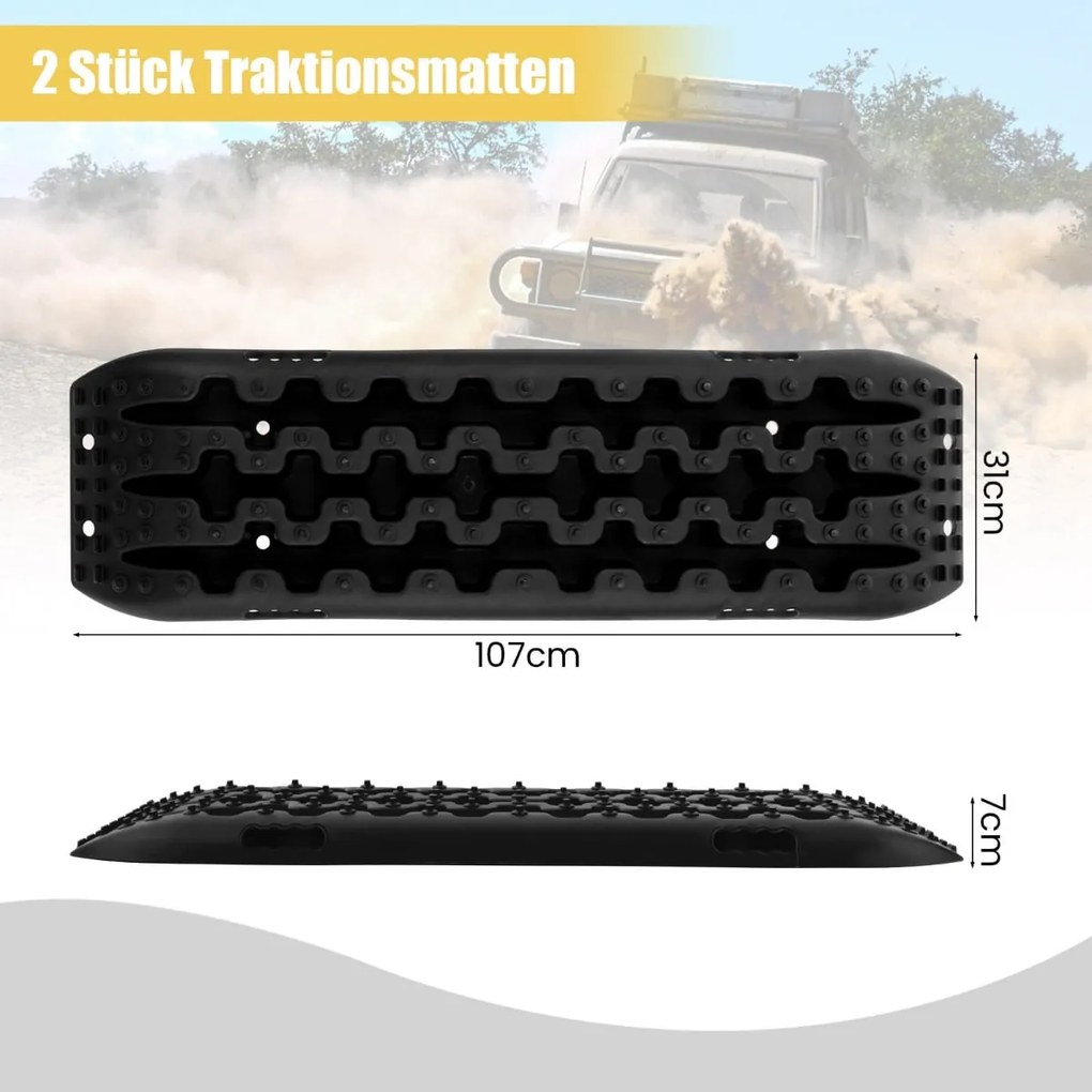 Costway Sand sheets off-road 2 kusy trakční pomocný žebřík pneumatik