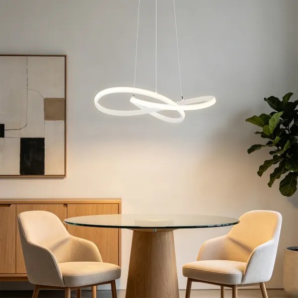 BRILAGI - LED Stmívat. lustr na lanku INFINITY LED/55W/230V 50x50 cm bílá + DO