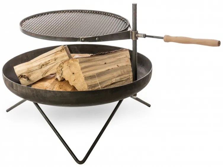 Přenosné ohniště Ø 80 cm s grilovacím roštem V