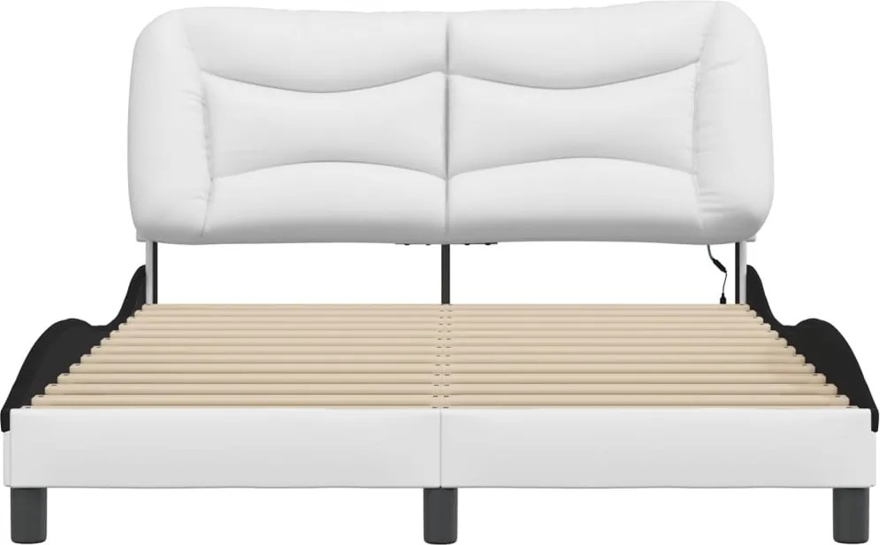 Rám postele s LED bez matrace Hvar bílý a černý 140x190 cm 3213933