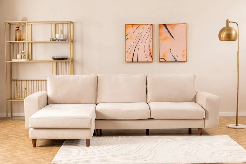 Hanah Home Rohová pohovka BERLIN levá krémová