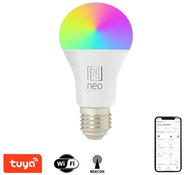 Smart LED žárovka E27 14W RGB+CCT IMMAX NEO Lite 07794L WiFi Tuya