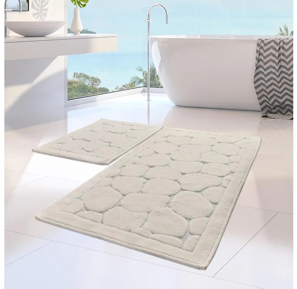 Asir SADA 2x Koupelnová předložka LINO 60/100 cm béžová 359CHL1553