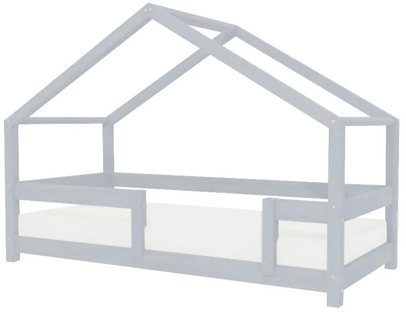 Benlemi Dětská domečková postel LUCKY s pevnou bočnicí Barva: Bílá, Rozměr: 90 x 200 cm