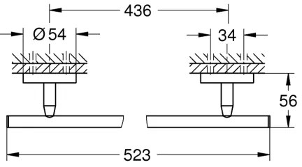 GROHE 41166000 - Držák na osušky 522 mm lesklý chrom