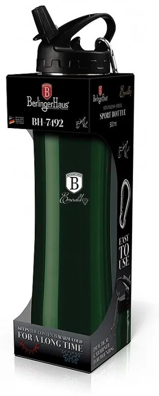 BERLINGERHAUS Lahev sportovní nerez 18/10 Emerald Collection 0,5 l BH-7492