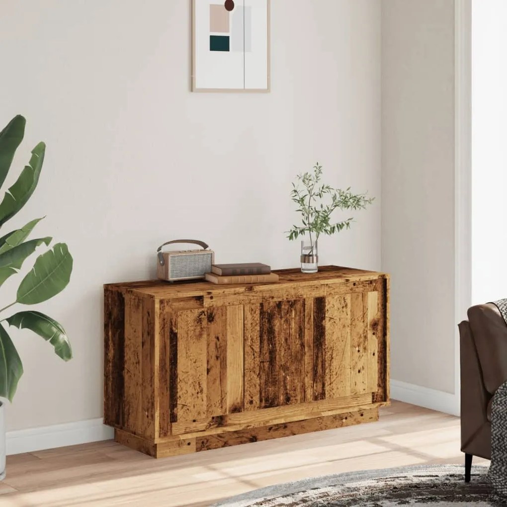 Příborník old wood 102 x 35 x 55 cm kompozitní dřevo
