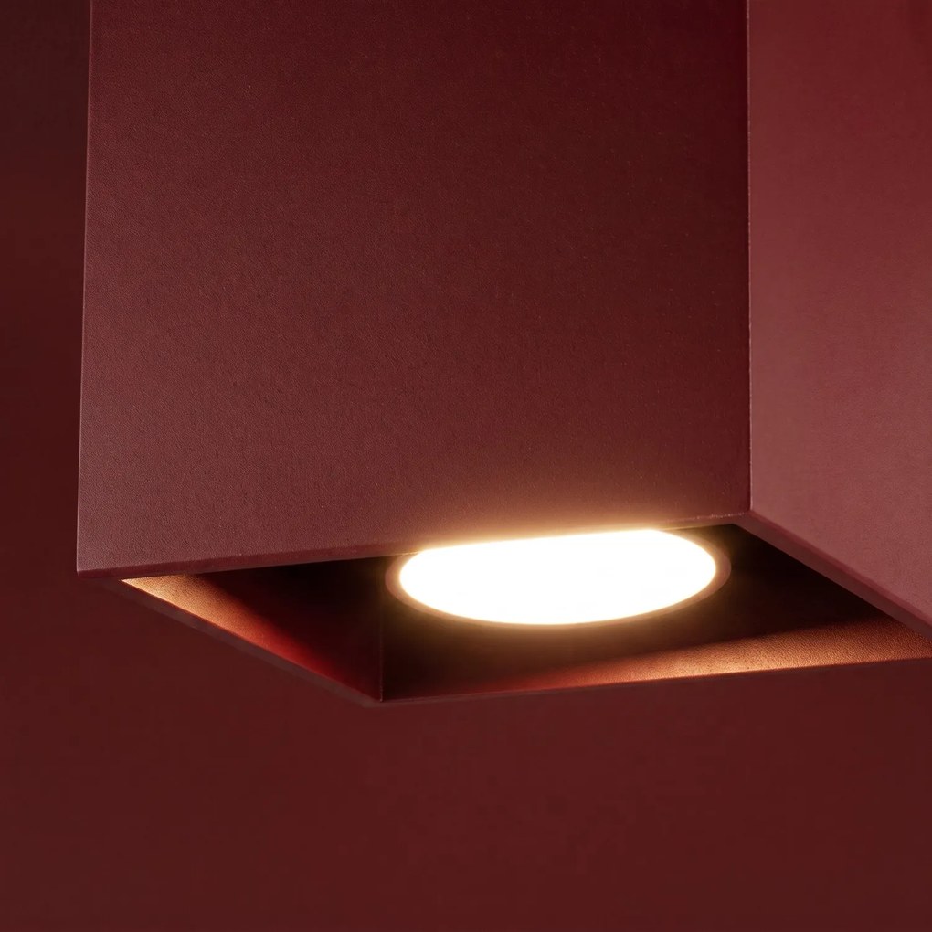 Sollux Lighting Stropní svítidlo QUAD 1 bordó