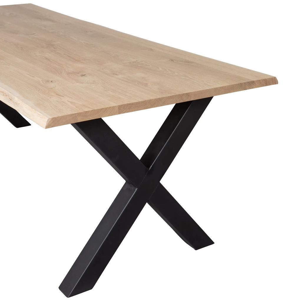 WOOOD Jídelní stůl TABLO dub 199x 90 cm (X noha)