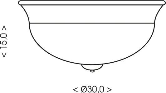 BRILAGI - Stropní svítidlo FRESCO 2xE27/40W/230V pr. 30 cm zlatá