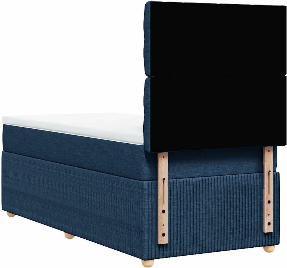 Box spring postel s matrací modrá 80x200 cm textil 3291896