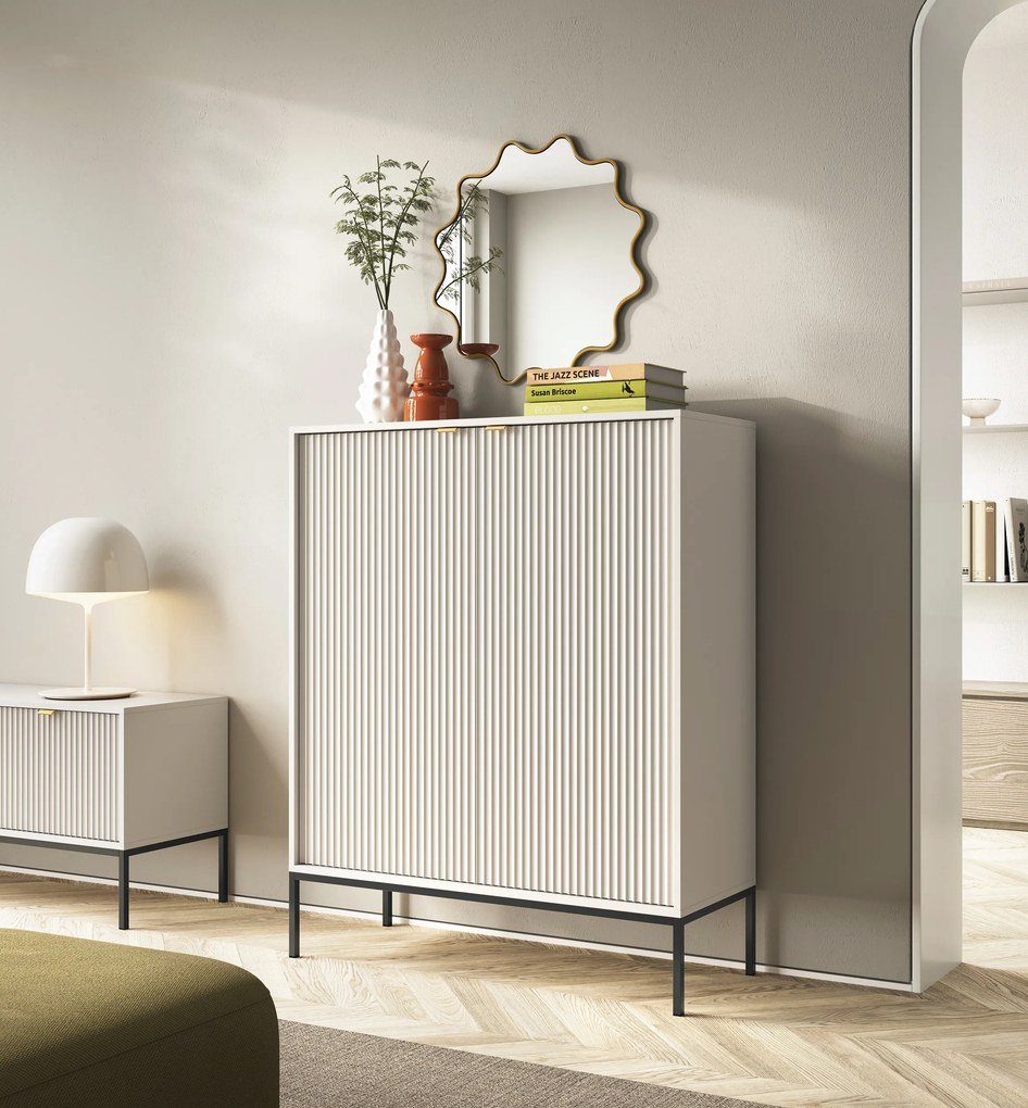 PCo Komoda NEMO K104, 104 cm Kašmír Dekor nohou: Černé