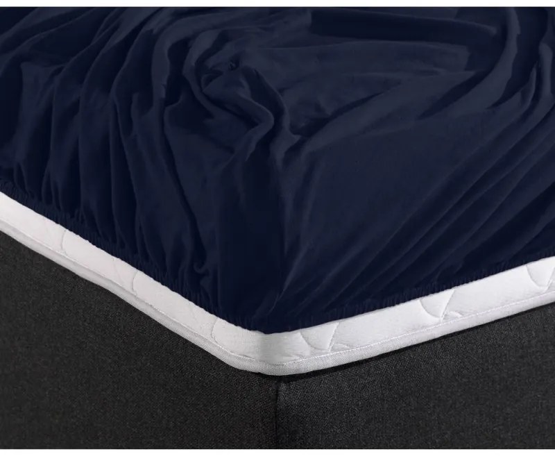 Prostěradlo Fitted Sheet Jersey 135 gr. Indigo Modrá