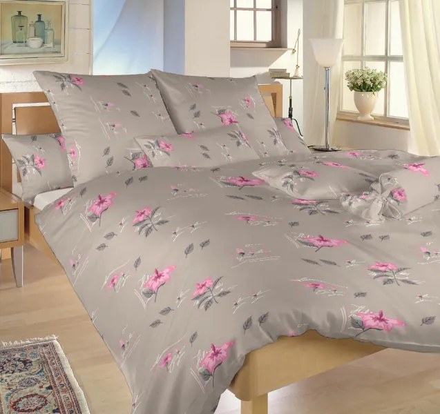 Dadka Povlečení flanel Ibišek opál 140x200, 70x90 cm