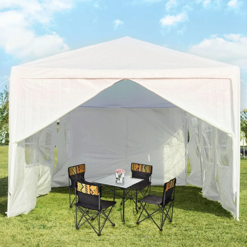 Costway Zahradní altán párty stan UV ochrana – 3 × 9 m, bílý