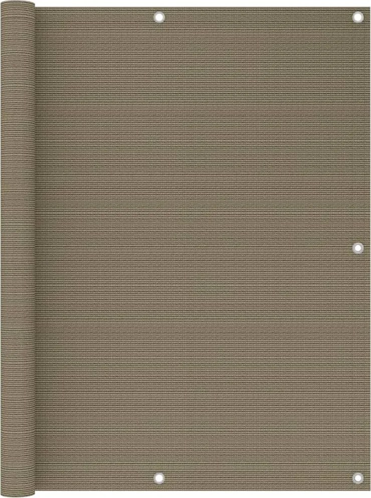 Balkonová zástěna taupe 120 x 500 cm HDPE 310966