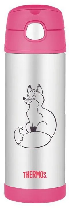 Thermos Dětská termoska s brčkem 470 ml Modrá