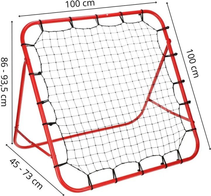 Tréninková branka 100x100 cm SPRINGOS SG0014 červená