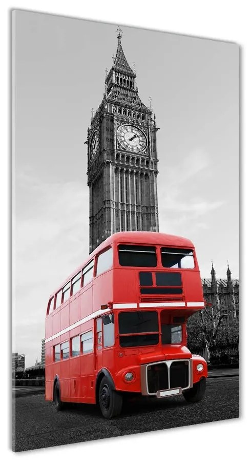 Wallmuralia Vertikální Fotoobraz na skle Londýský autobus 50x100