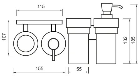 Nimco Dávkovač s pohárkem, pumpička plast KEIRA - KE 2205831KN-26