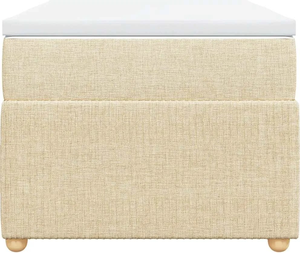 Box spring postel s matrací krémová 90x200 cm textil 3285544