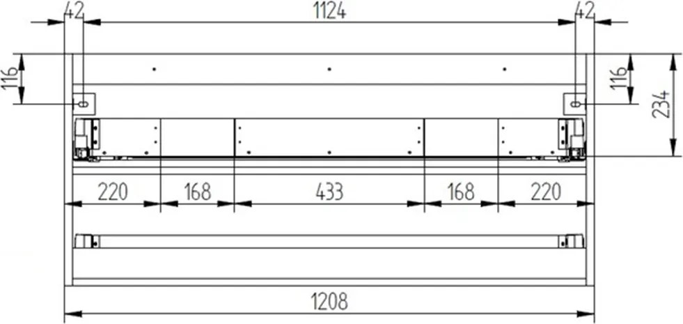 Mereo Mereo, Aira, koupelnová skříňka 121 cm, bílá, dub, šedá, CN733S