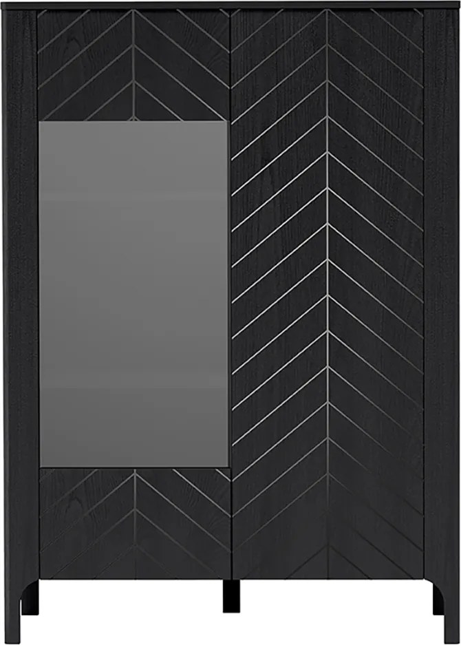 Vitrína MALUMI MM-3 | s policemi | 103 cm | černá