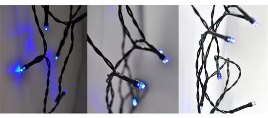 SOLIGHT LED vánoční řetěz, 3m, 20 LED, 3 x AA, modré světlo, zelený kabel