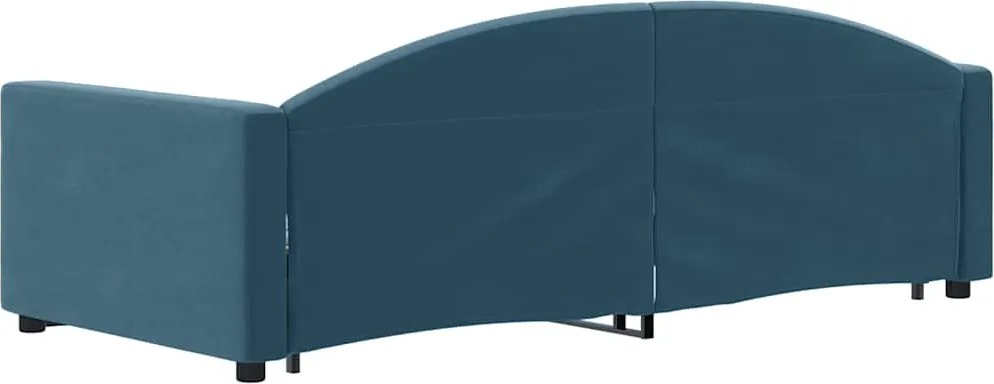 Válenda s přistýlkou modrá 90 x 200 cm samet 3197300