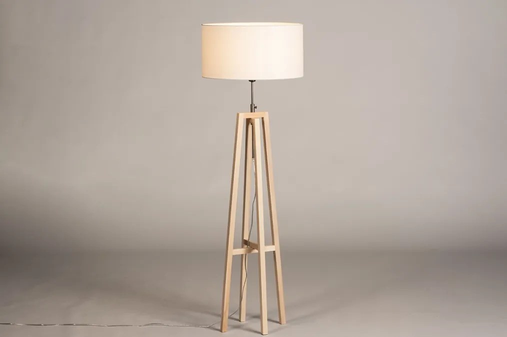 Stojací designová lampa Paola Bianco Maison and Natur Wood