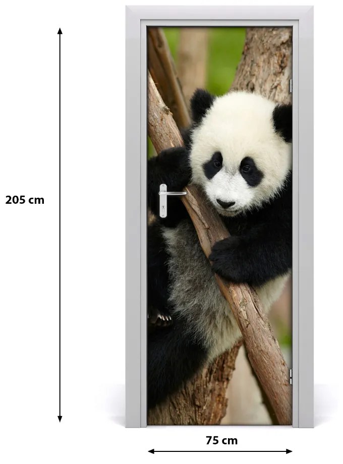 Samolepící fototapeta na dveře Panda na stromě 75x205 cm