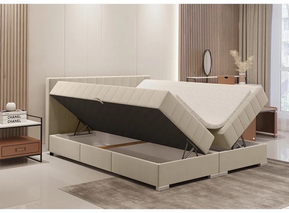 Postel dvoulůžko BOXSPRING EDIT + topper v ceně | 180x200 | 16 šedé