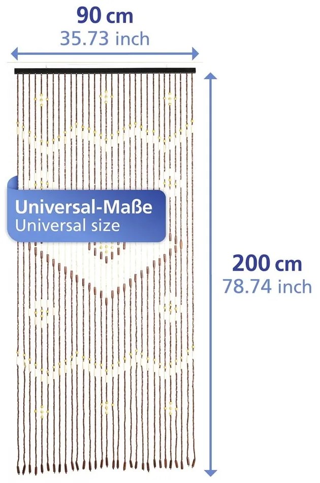 Bambusový závěs do dveří v přírodní barvě 90x200 cm Rhombus – Maximex
