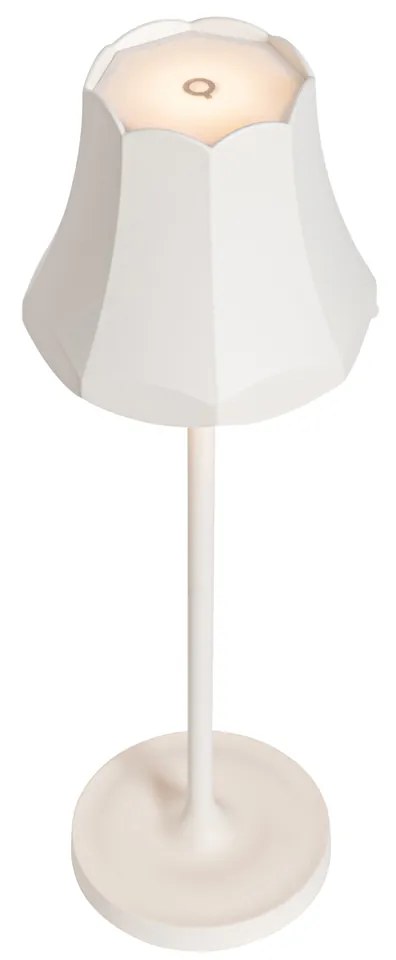 Sada 2 retro stolních lamp smetanové dobíjecí IP44 - Granny