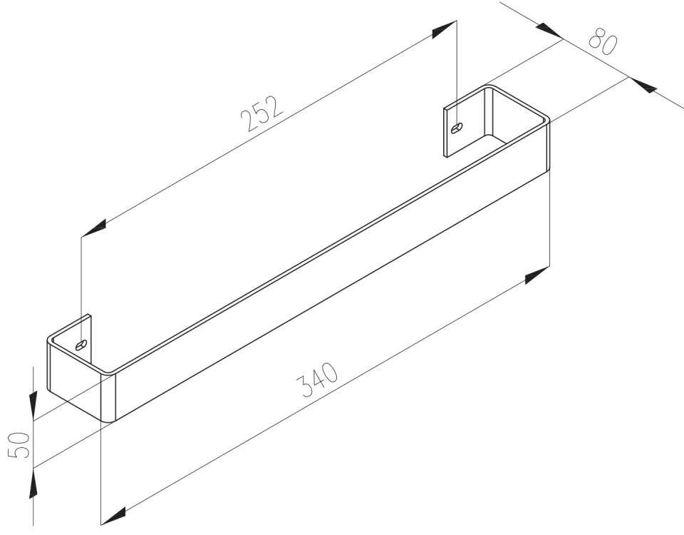 Sapho COLONNA držák ručníků 340x80 mm, nerez lesk IRPA10