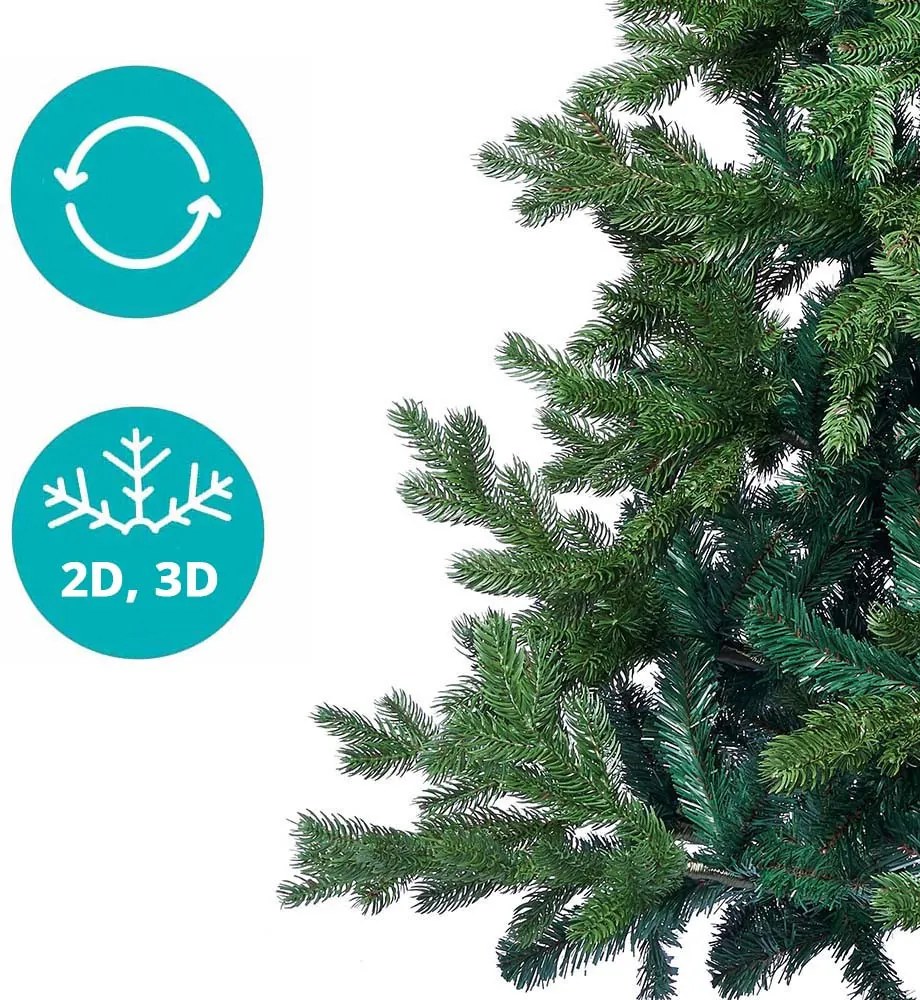3D vánoční stromek s kovovým stojanem v několika velikostech - 150 cm