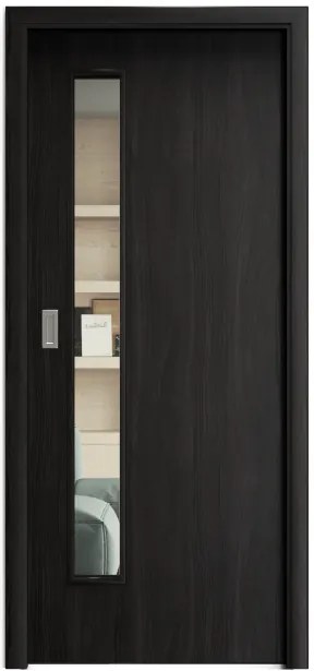 SAPELI ELEGANT KOMFORT M60 - CPL LAMINÁT - POSUVNÉ DVEŘE VČ. ZÁRUBNĚ - Ořech královský Průchozí šířka (cm): 110, Průchozí výška (cm): 210, Typ skla: Satináto bílé