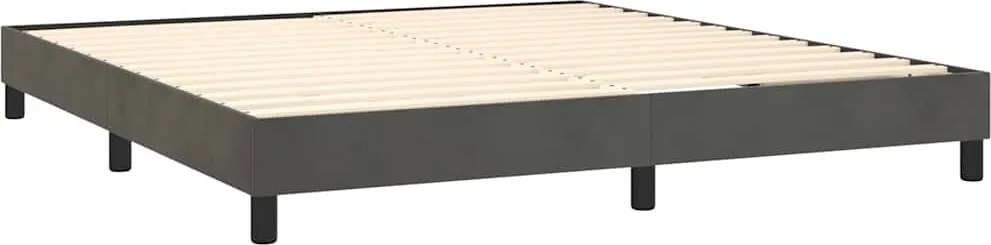 Rám postele s boxspringem tmavě šedý 180 x 200 cm samet 3120785