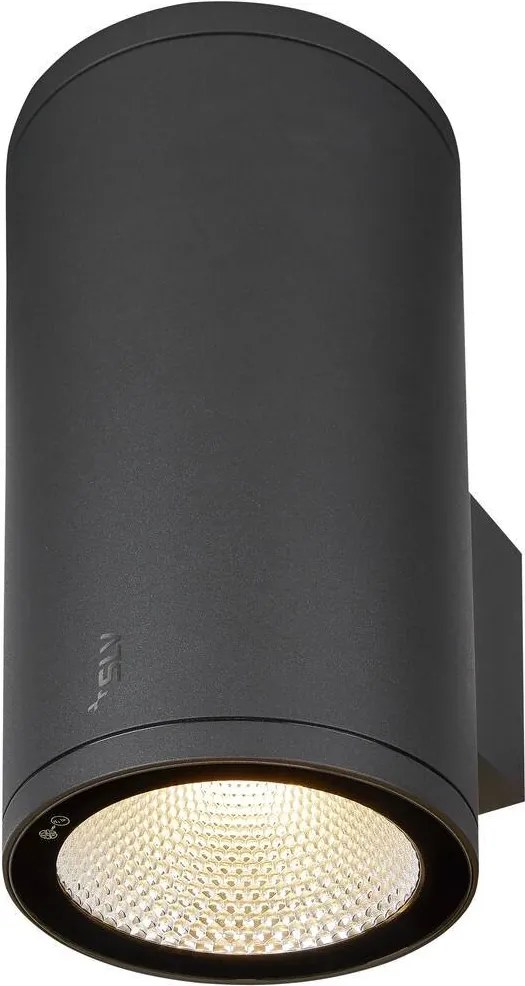 LA 1003441 ENOLA ROUND UP/DOWN L Outdoor, nástěnné LED svítidlo, antracitové, CCT 3000/4000K - BIG WHITE (SLV)