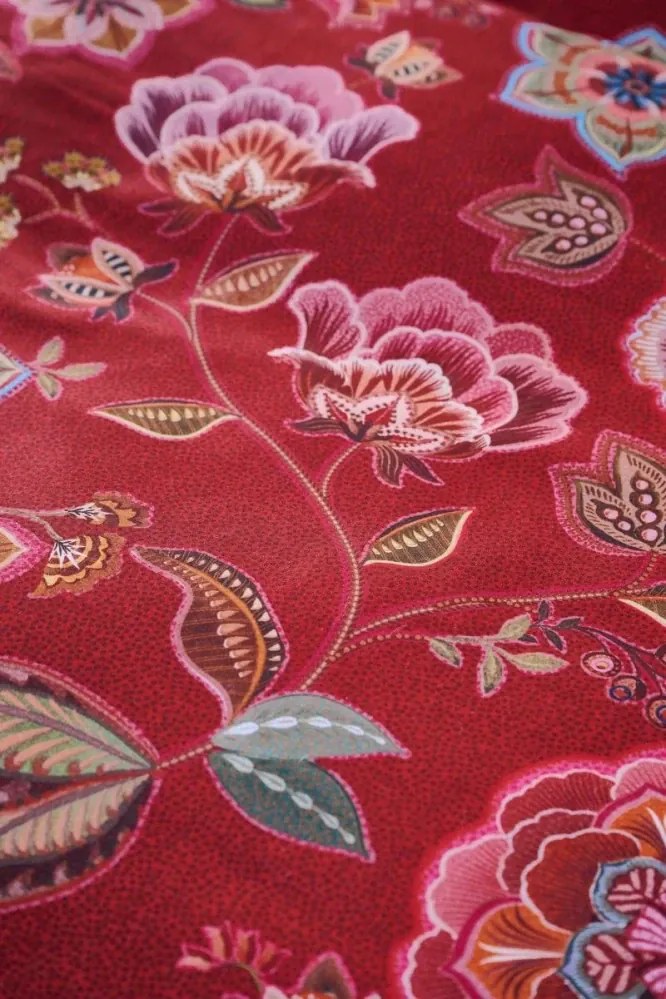Pip Studio povlečení z broušeného kepru ( Twill ) Matata červené 140x200 + 70x90 cm (Kvalitní povlečení z hřejivé keprové bavlny se speciálně)