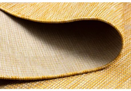 koberec SISAL PATIO 3075 diamanty ploché tkaní žlutá / béžový velikost 194x290 cm | krásné koberce cz