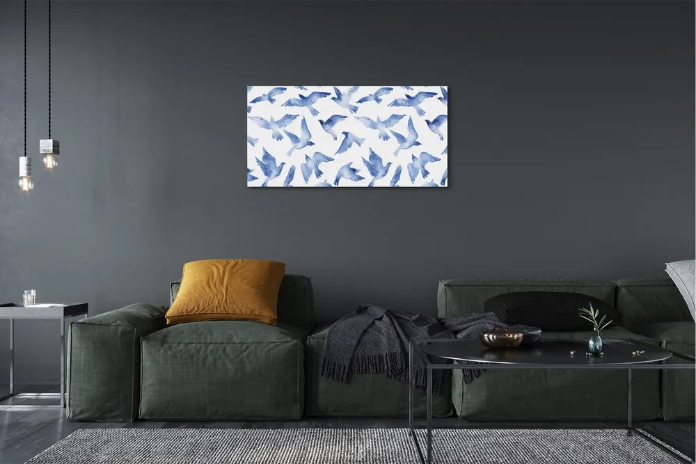 Obrazy na plátně malované ptáci 125x50 cm