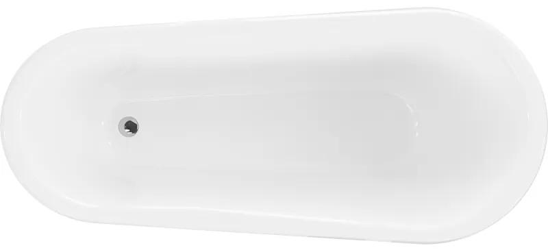 Mexen Retro volně stojící vana 170 x 75 cm, Bílá, Chromované nožky - 53251707500-00