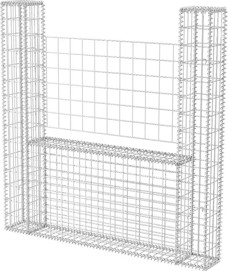 Gabionový koš ve tvaru U pozinkovaná ocel 160 x 20 x 150 cm 142545